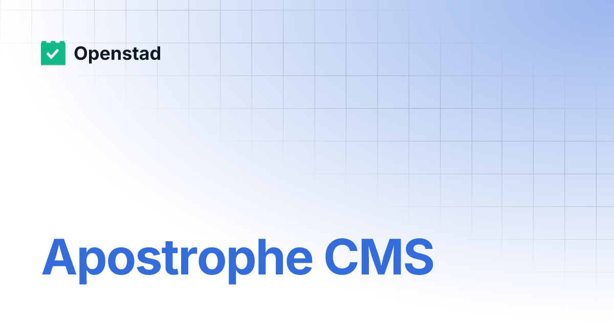 Apostrophe CMS | Openstad